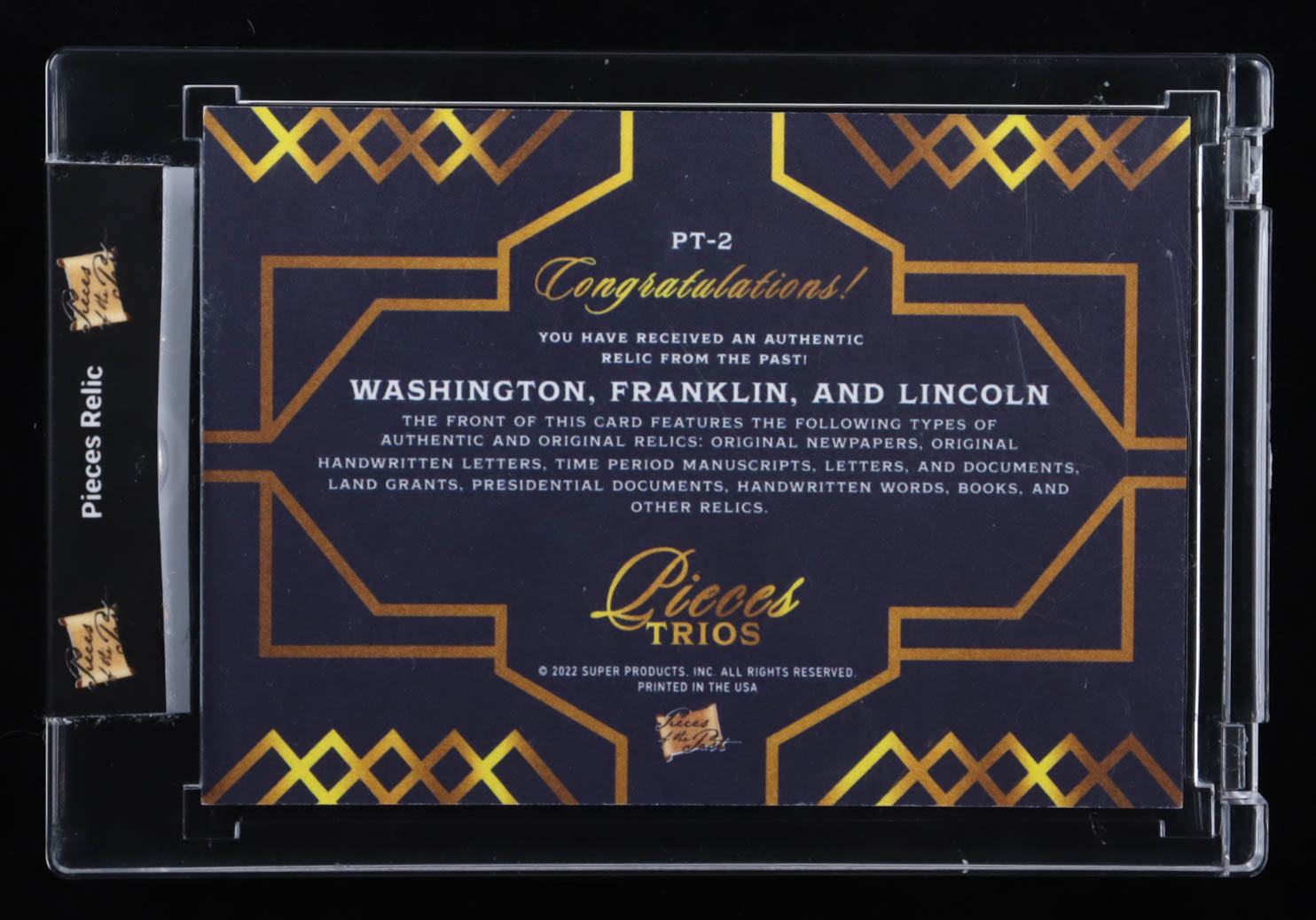 George Washington, Benjamin Franklin & Abraham Lincoln Trios Pieces Of ...