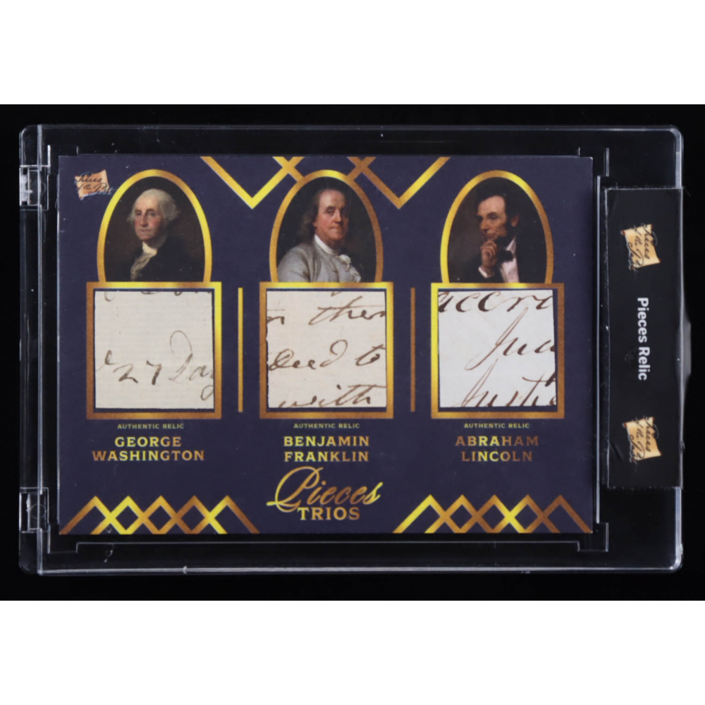George Washington, Benjamin Franklin & Abraham Lincoln Trios Pieces Of ...