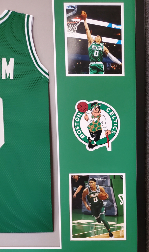 Jayson Tatum Custom Framed Jersey Display | Pristine Auction