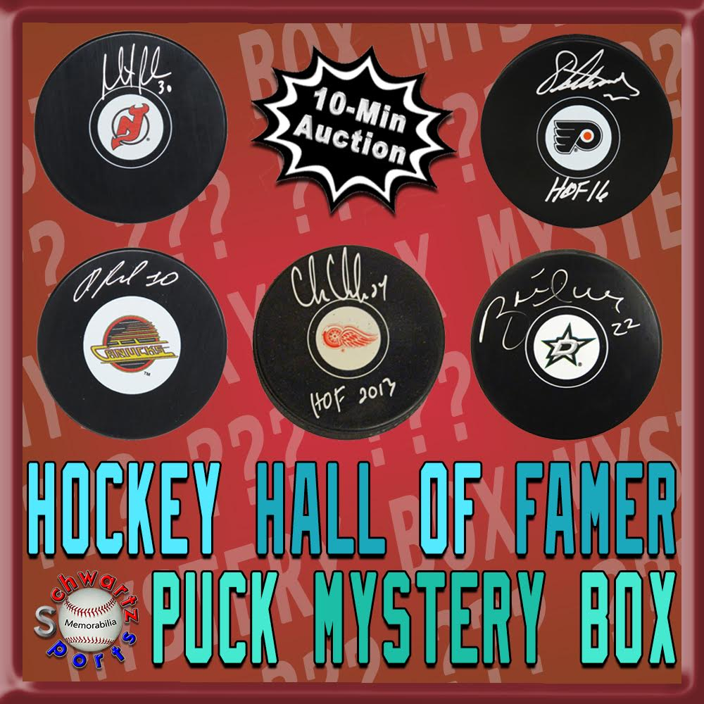 10 - Minute Auction - Hockey Hall of Famer Team Logo Puck Mystery Box ...