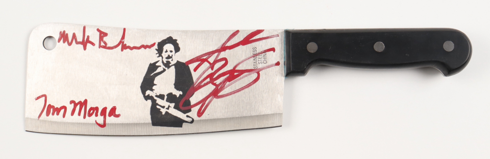 Mark Burnham, Andrew Bryniarski & Tom Morga Signed "The Texas Chainsaw ...