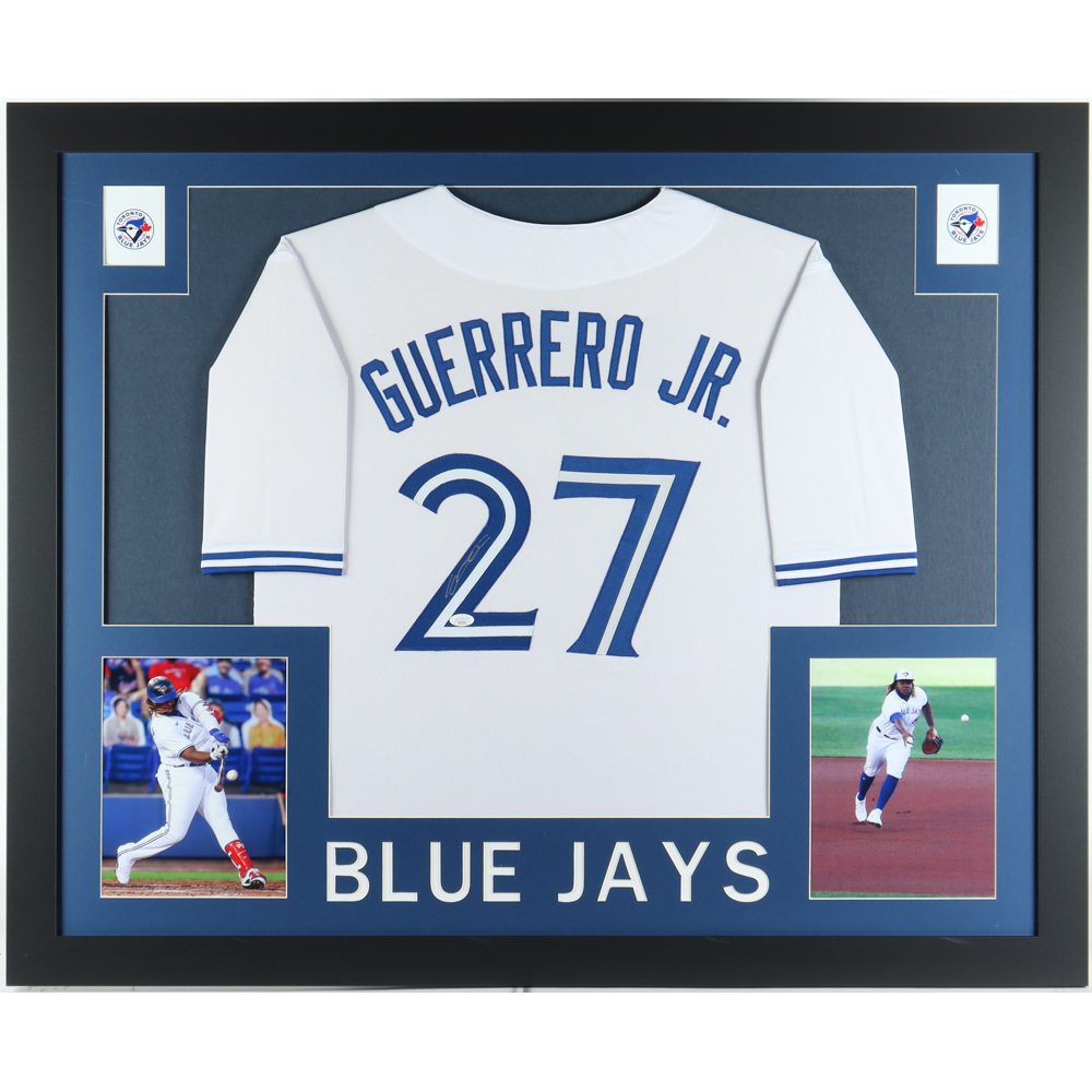 Vladimir Guerrero Jr. Signed Custom Framed Jersey Display (jsa 