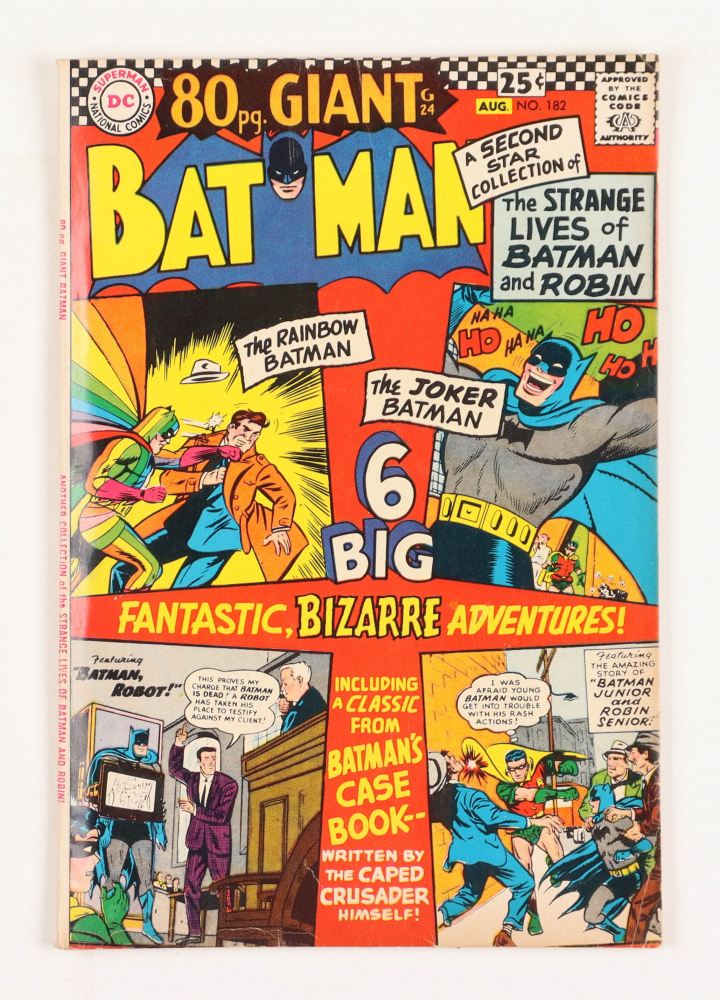1966 Batman Issue 182 Dc Comic Book Pristine Auction 
