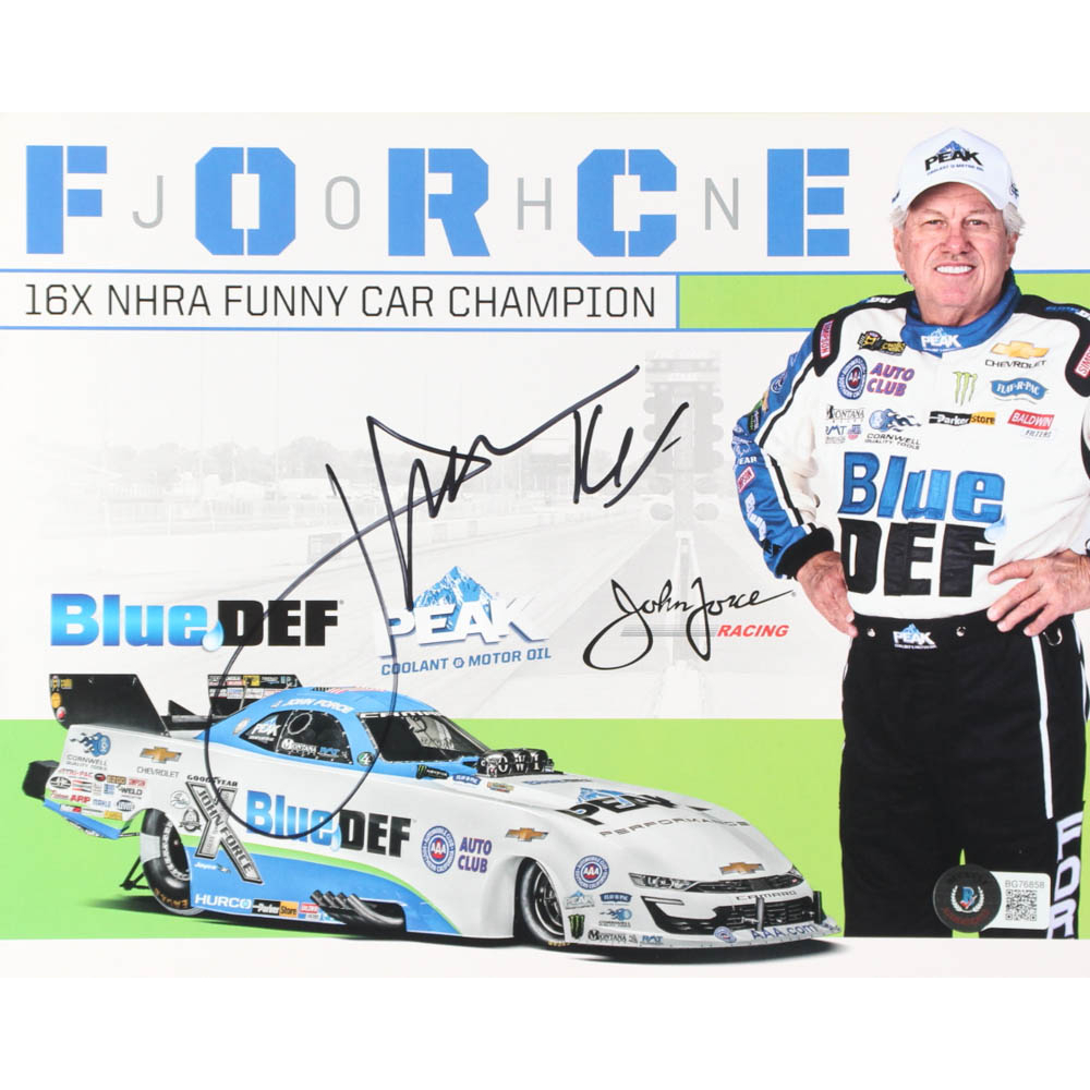 John Force Signed NASCAR 8x10 Photo Inscribed "16x" (Beckett ...