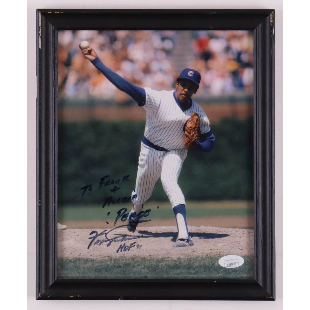 Fergie Jenkins Signed Cubs Custom Framed Photo Inscribed "Peace" & "HOF ...