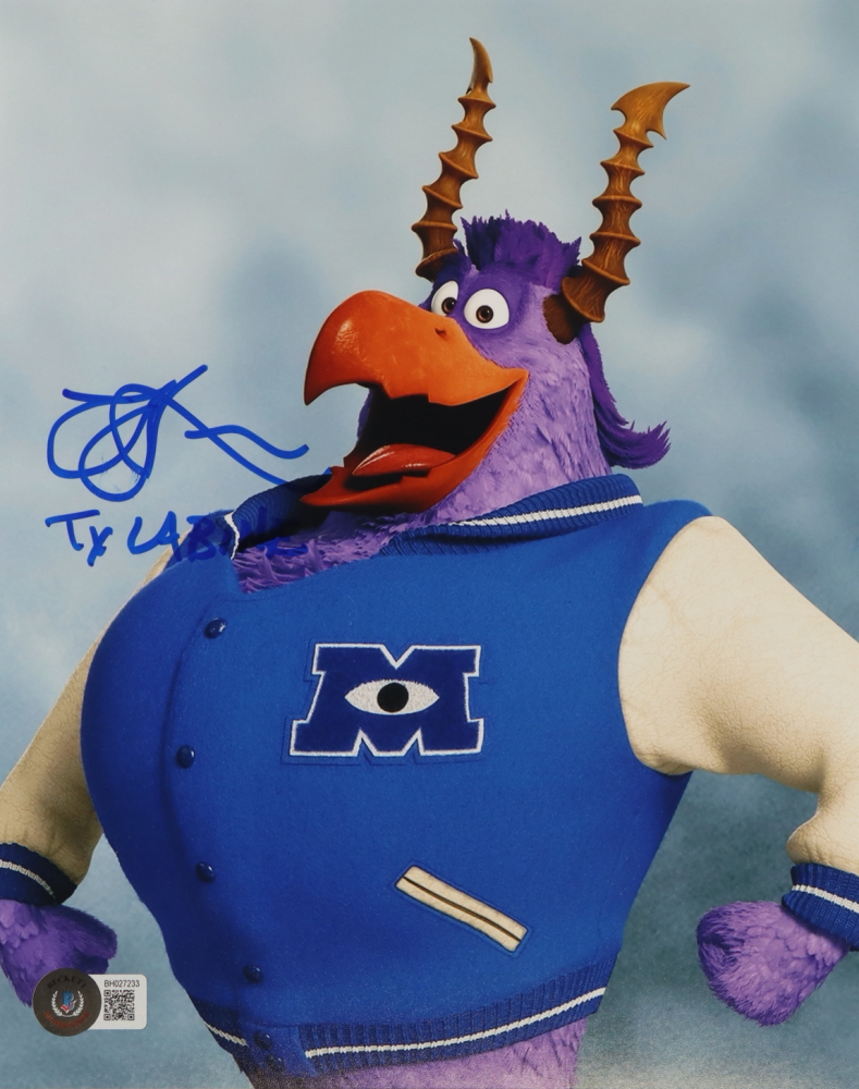 Tyler Labine Signed "Monsters University" 8x10 Photo Inscribed "Ty ...
