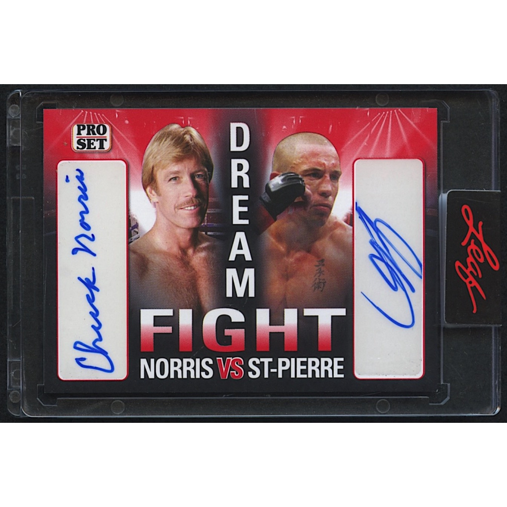 Chuck Norris / Georges St-Pierre 2022 Leaf Pro Set 'Dream Fight' #DF-01 ...