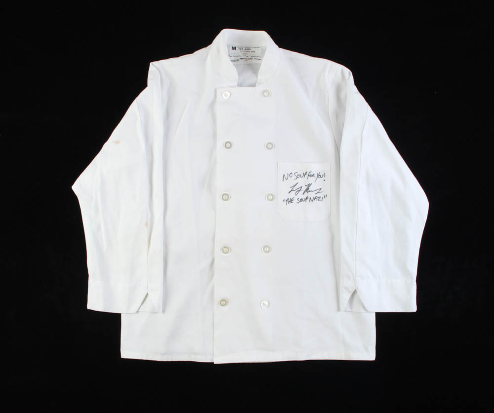 Larry Thomas Signed "Seinfeld" Chef's Jacket Inscribed "No Soup For You ...
