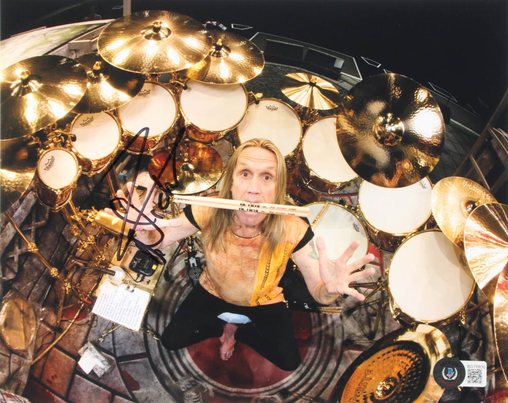 Nicko McBrain Signed 8x10 Photo (Beckett) | Pristine Auction