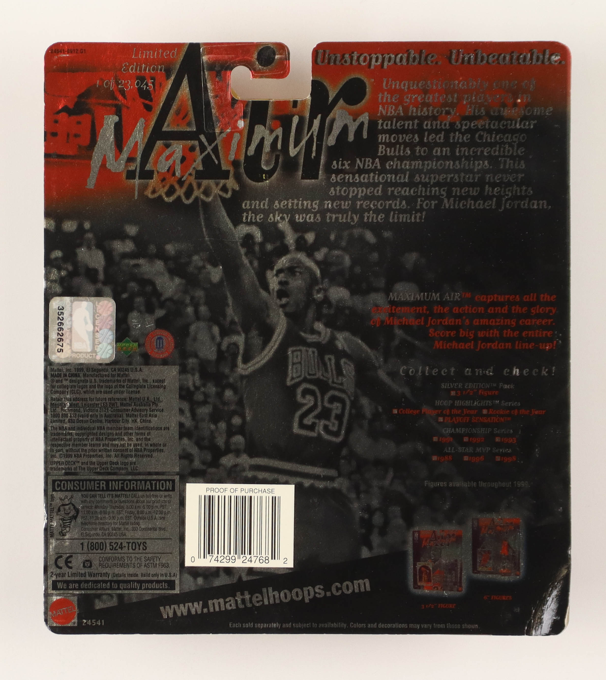 Michael Jordan Bulls LE 1999 Maximum Air Hoops Highlight Series ...