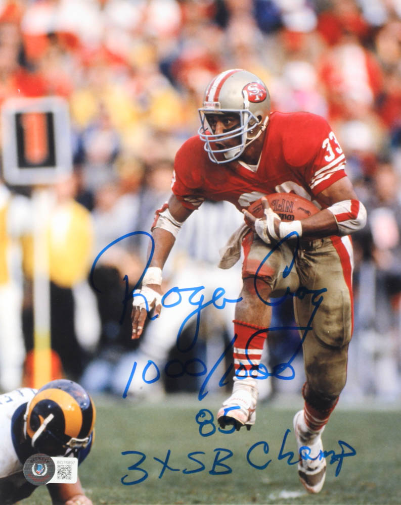 Roger Craig Signed 49ers 8x10 Photo with Multiple Inscriptions (Beckett ...