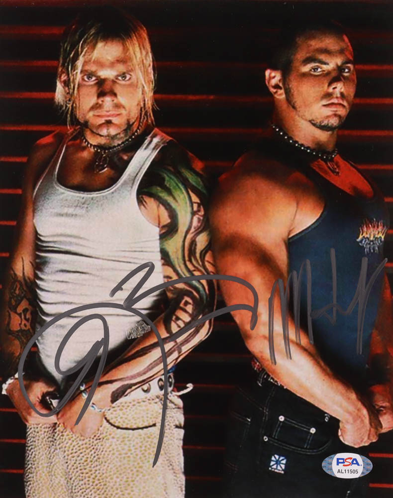 Matt & Jeff Hardy Signed WWE 8x10 Photo (PSA) | Pristine Auction