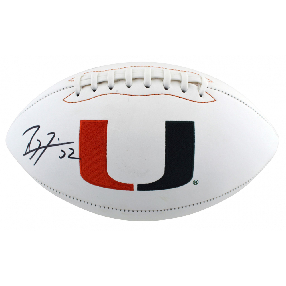 Ray Lewis Signed Miami Hurricanes Logo Football (Beckett) | Pristine ...