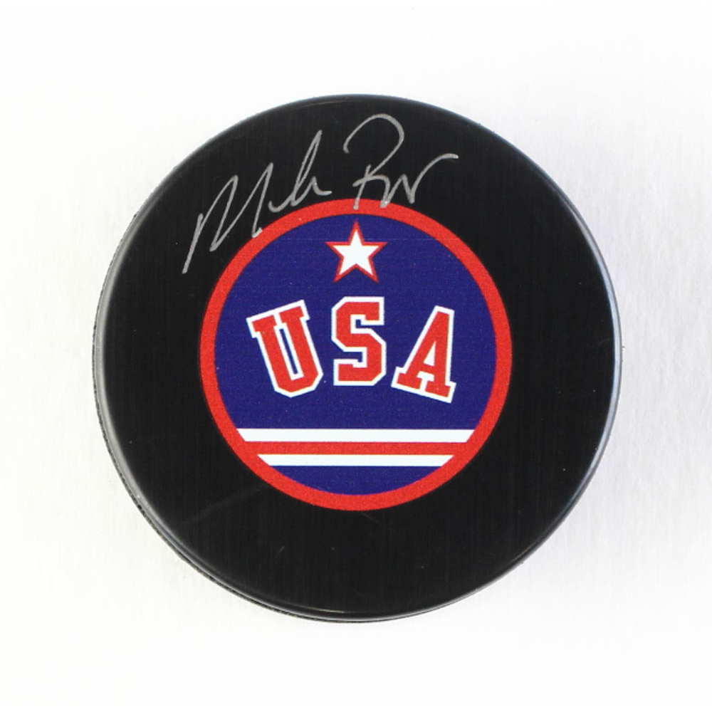 Mike Richter Signed Team USA Logo Hockey Puck (COJO) | Pristine Auction