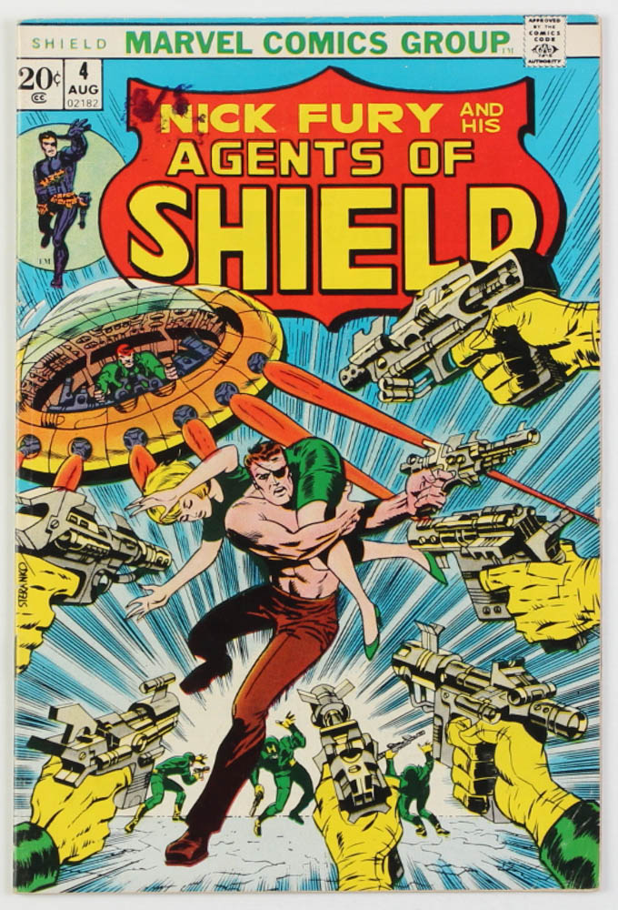 1973 "Nick Fury & His Agents Of Shield" Issue #4 Marvel Comic Book ...