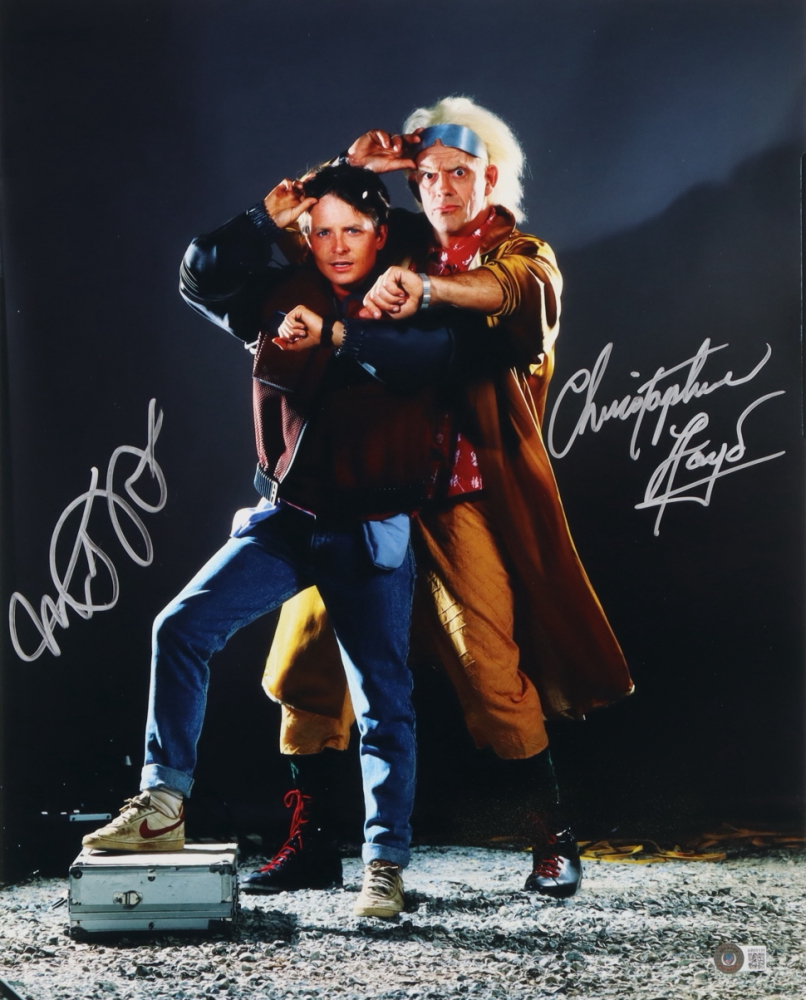 Michael J. Fox & Christopher Lloyd Signed "Back to the Future" 16x20 Photo (Beckett) | Pristine ...