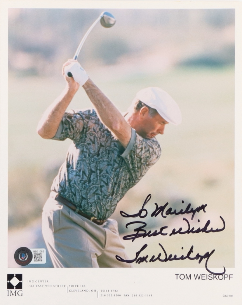 Tom Weiskopf Signed 8x10 Photo Inscribed "Best Wishes" (Beckett ...