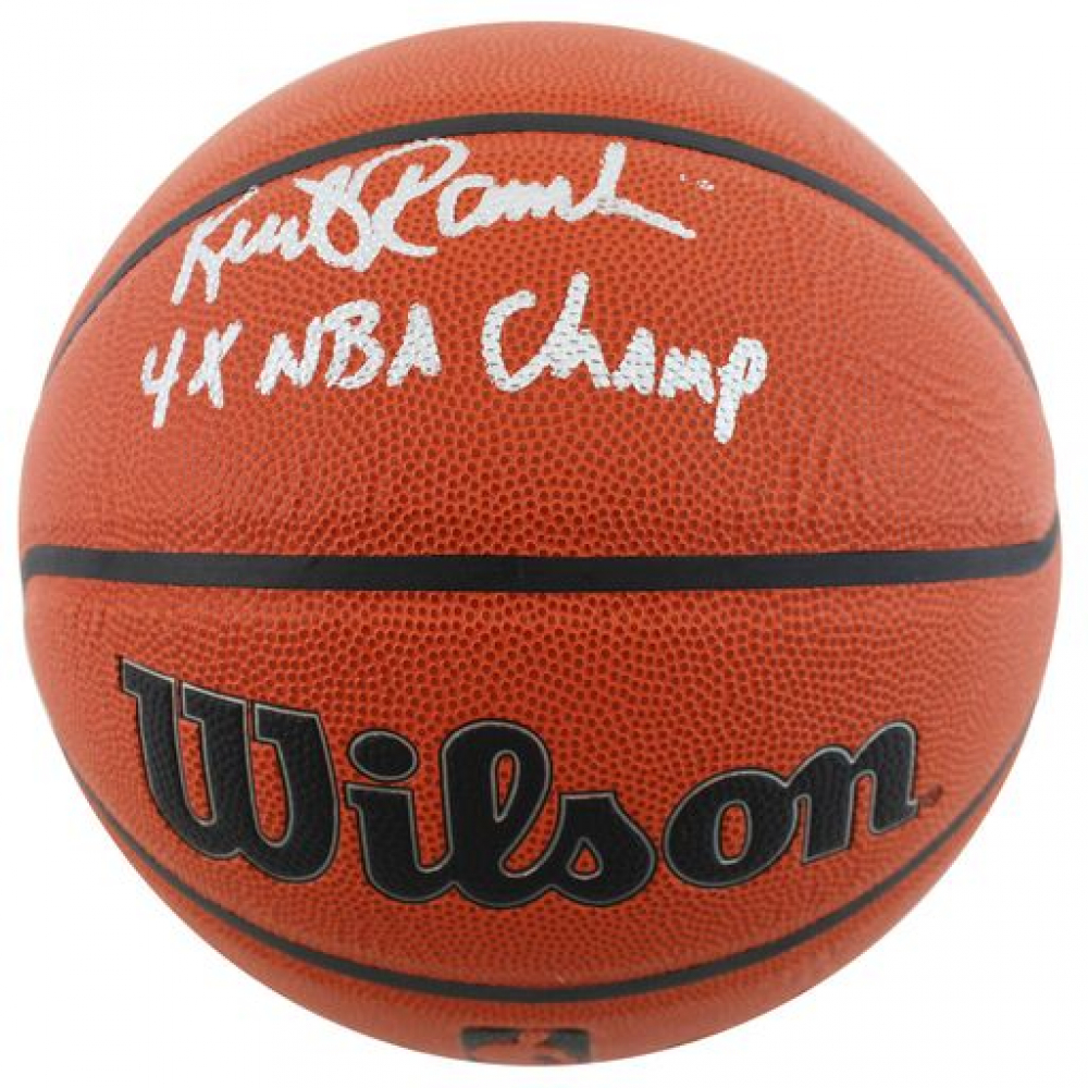 Kurt Rambis Signed NBA Basketball Inscribed "4x Champ" (Beckett ...