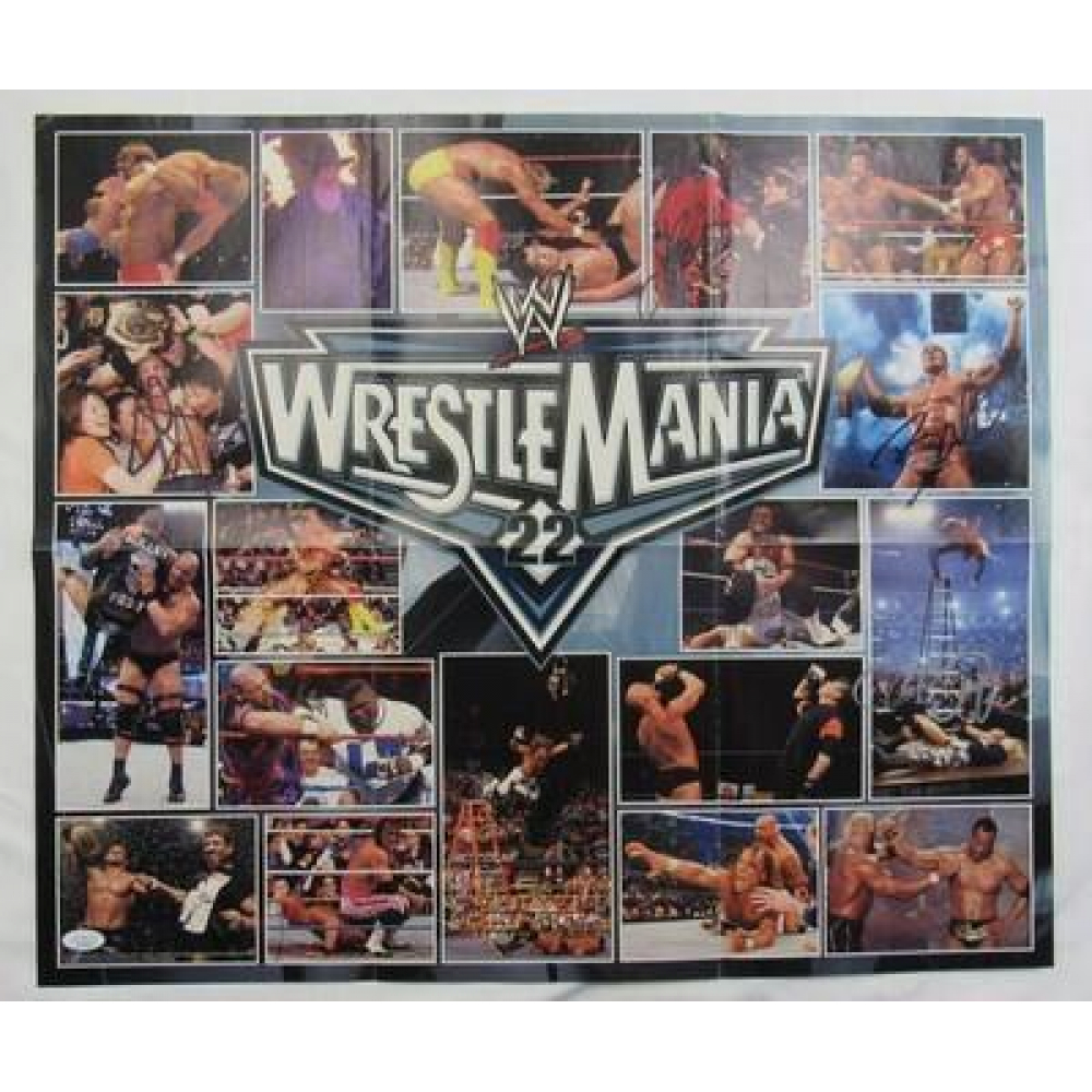 WWE Wrestlemania 21x24 Poster Multi-Signed by John Cena, Kane, Dave ...