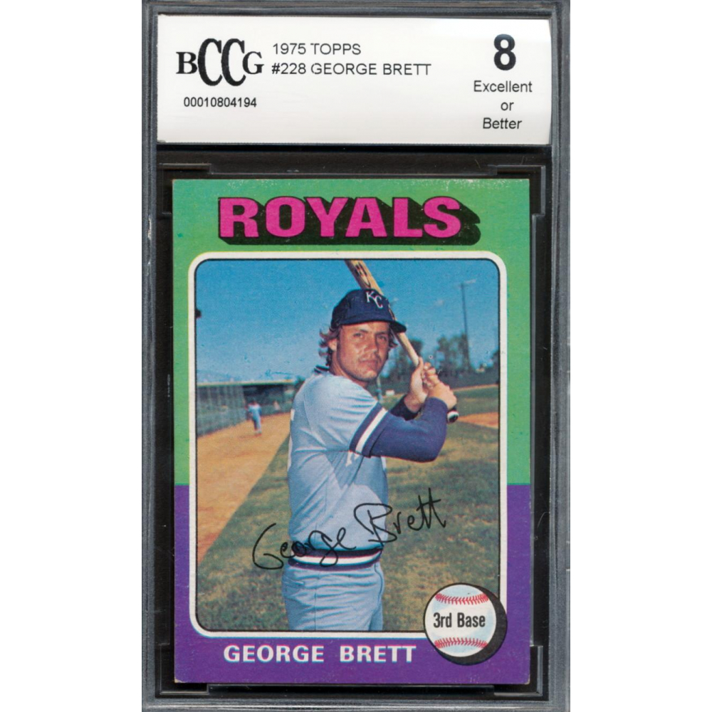 George Brett 1975 Topps #228 RC (BCCG 8) | Pristine Auction