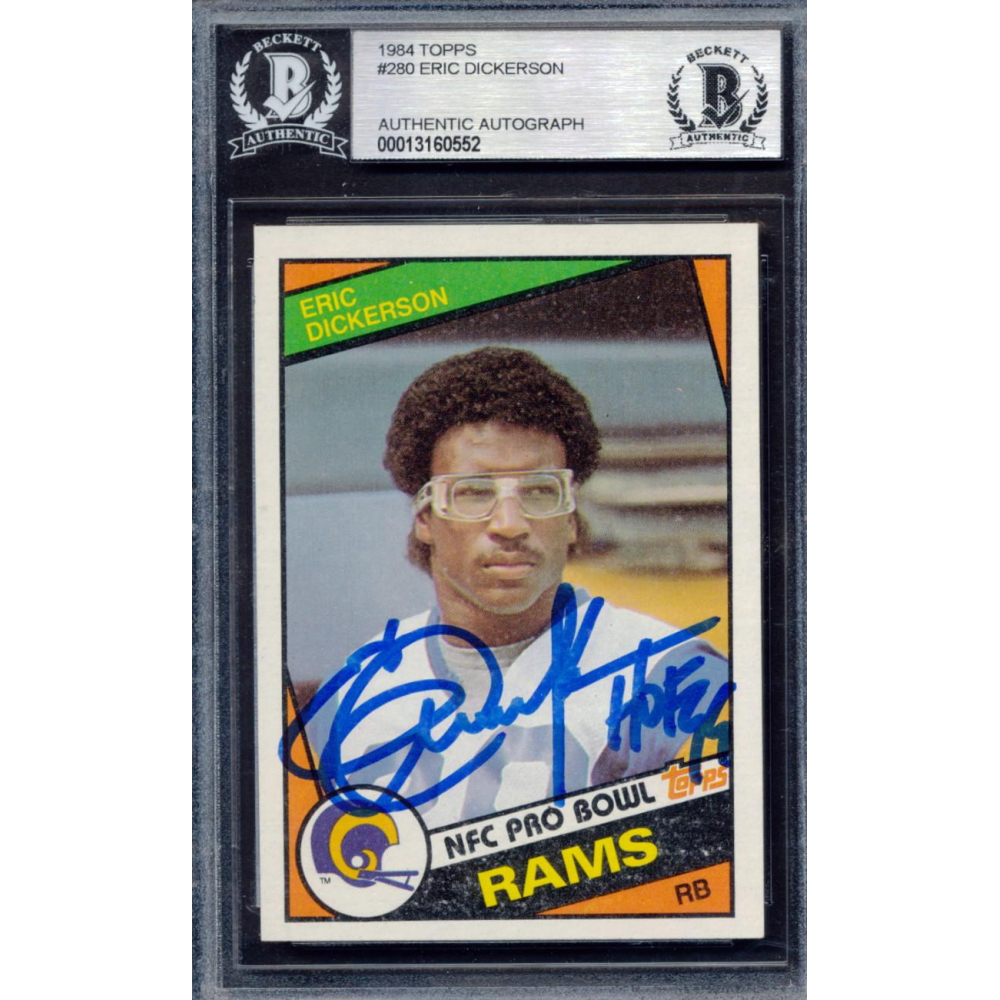 Eric Dickerson Signed 1984 Topps #280 RC (BGS) | Pristine Auction