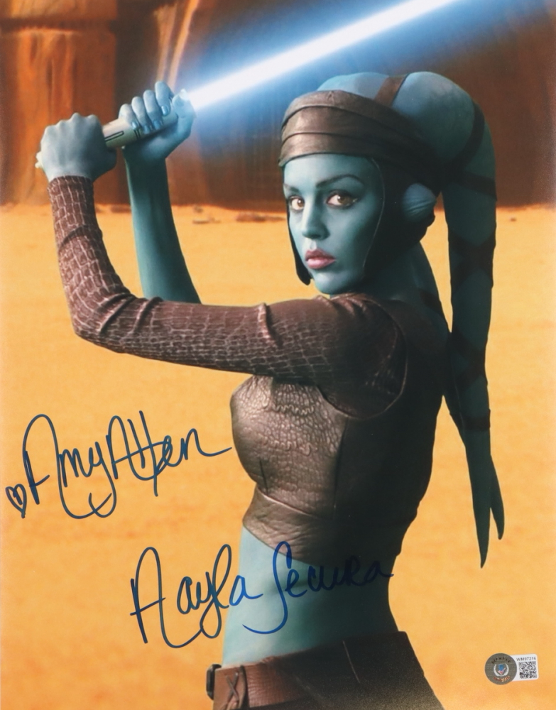 Amy Allen Signed "Star Wars" 11x14 Photo Inscribed "Aayla Secura ...