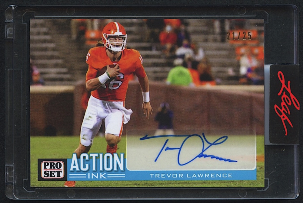 Trevor Lawrence 2022 Leaf Pro Set Action Ink #AI-TL1 Autograph RC #21/ ...