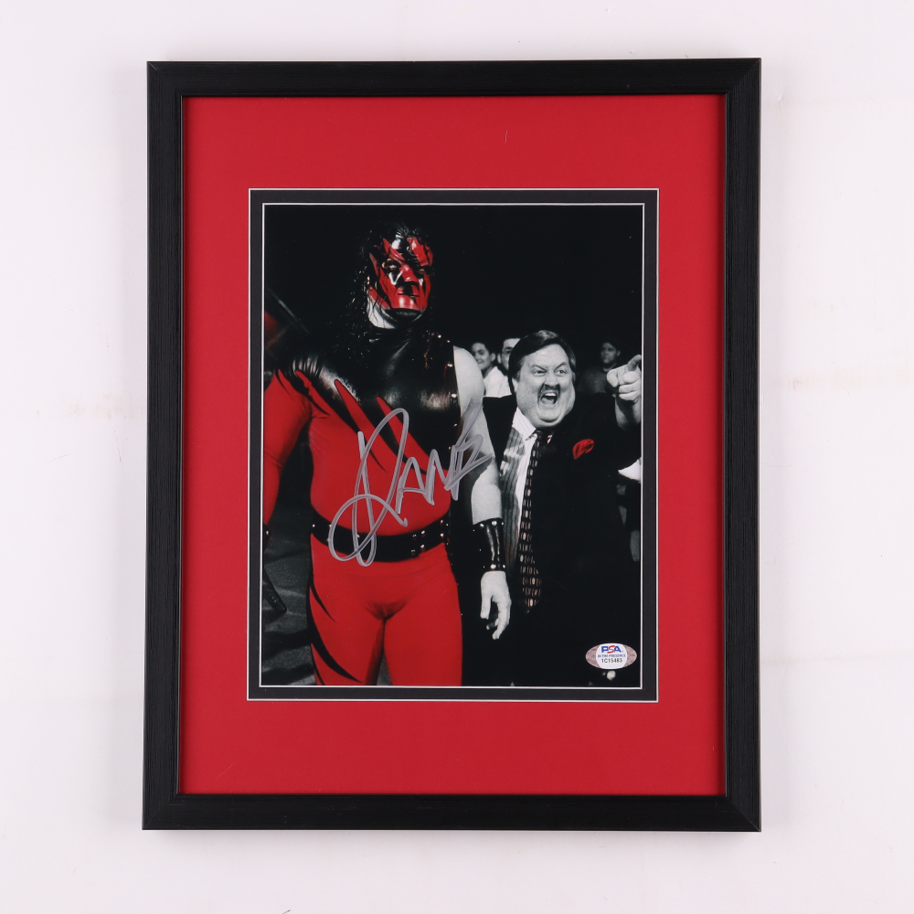 Kane Signed WWE Custom Framed Photo Display (PSA) | Pristine Auction