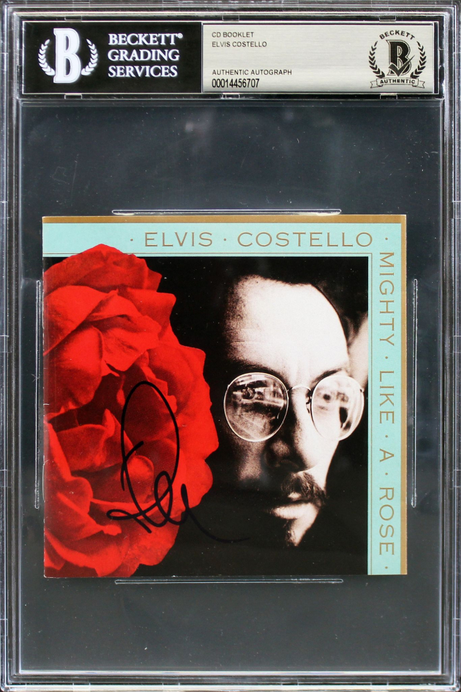 Elvis Costello Signed "Mighty Like A Rose" CD Cover (BGS) | Pristine ...