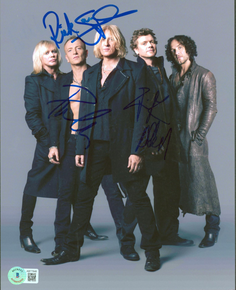 Rick Allen, Phil Collen & Rick Savage Signed 8x10 Photo (Beckett ...