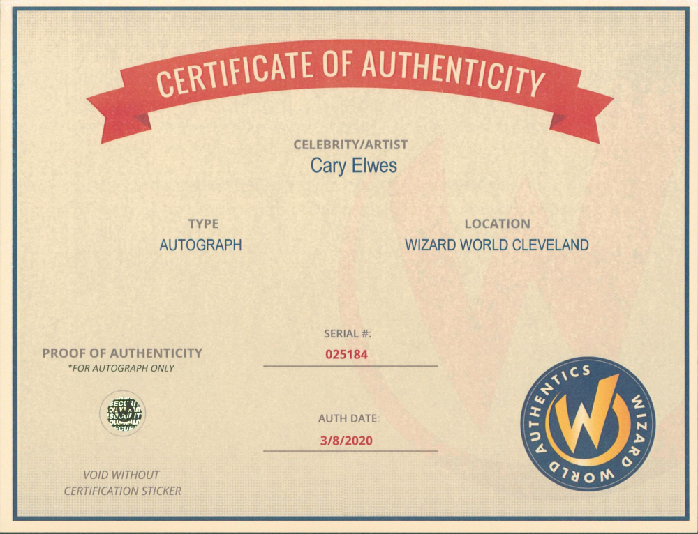 Cary Elwes Signed "The Princess Bride" 8x10 Photo (Wizard World ...