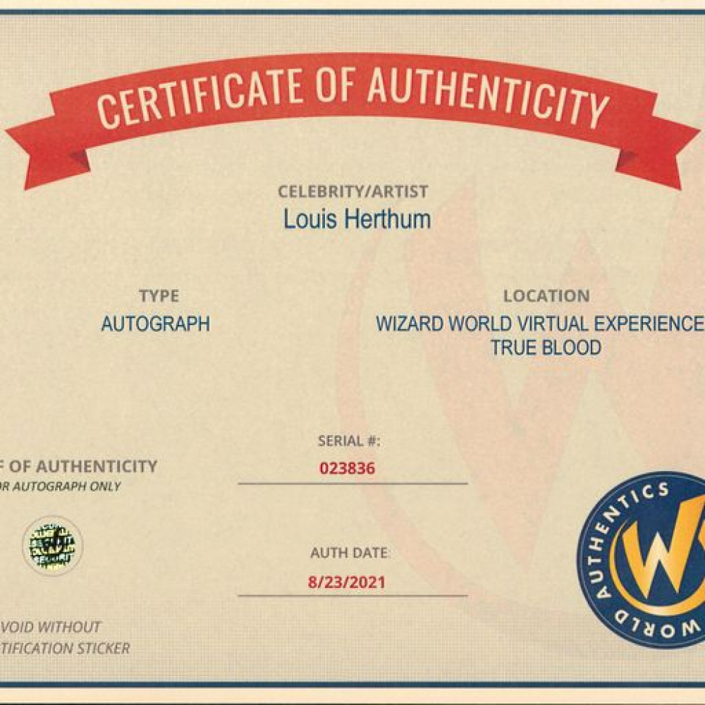 Louis Herthum Signed "True Blood" 8x10 Photo (Wizard World) | Pristine ...