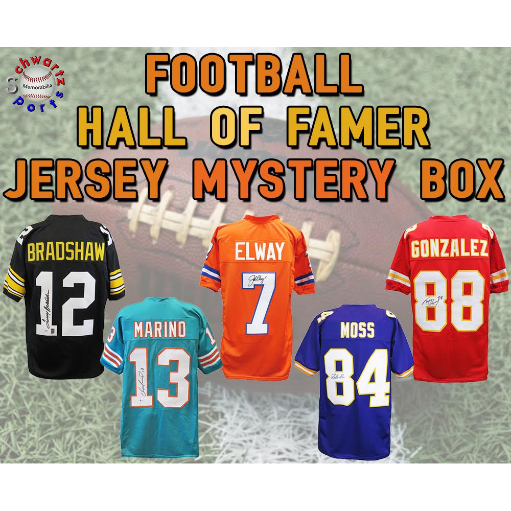 Schwartz Sports Football Hall of Famer Jersey Signed Mystery Box ...