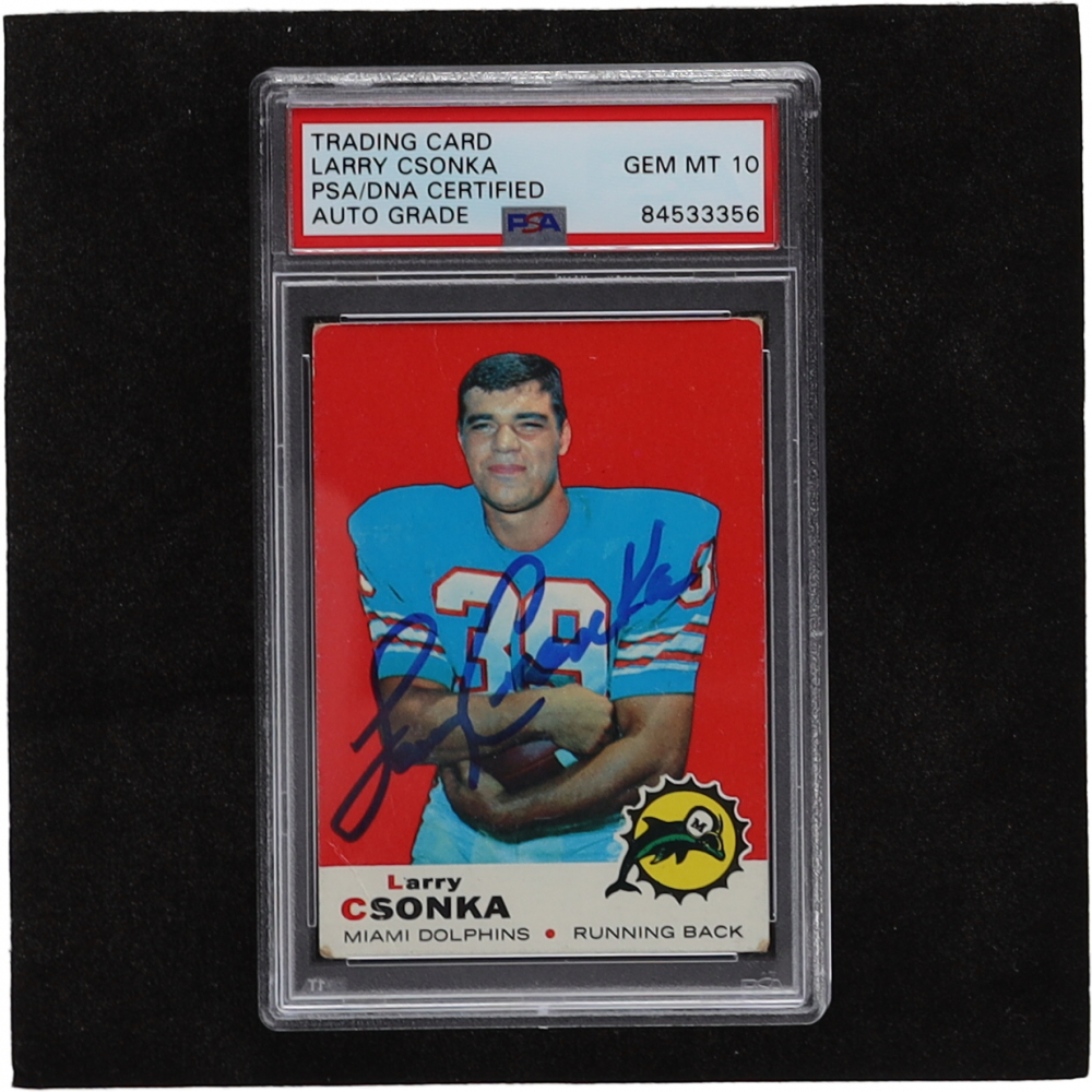 Larry Csonka Signed 1969 Topps #120 RC (PSA) | Pristine Auction