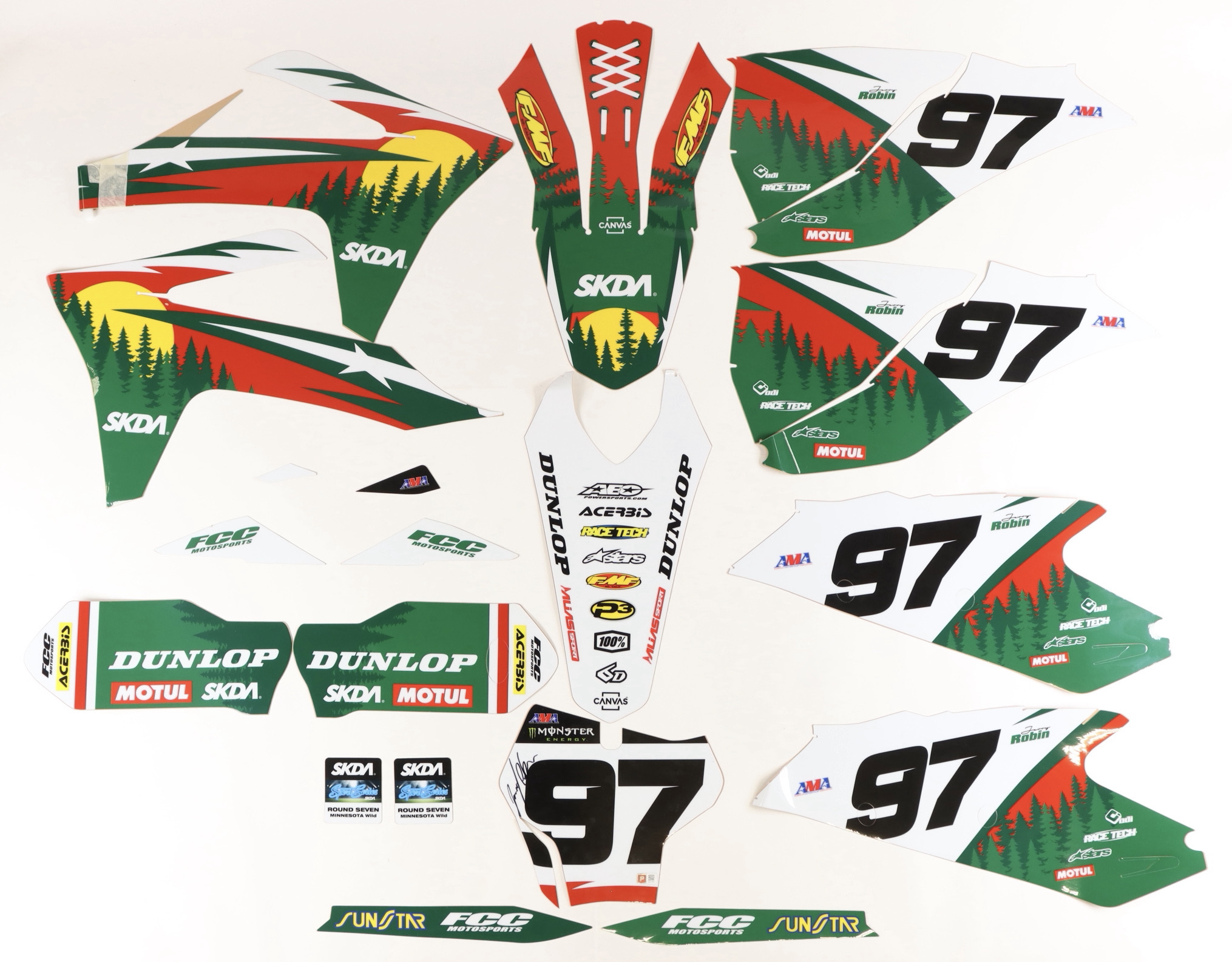 Jerry Robin Signed Race Issued 'Sport Series' Full Set of Bike Decals ...