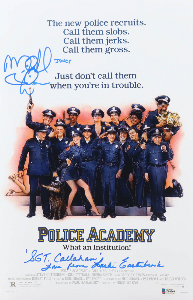 Leslie Easterbrook & Michael Winslow Signed "Police Academy" 11x17 ...