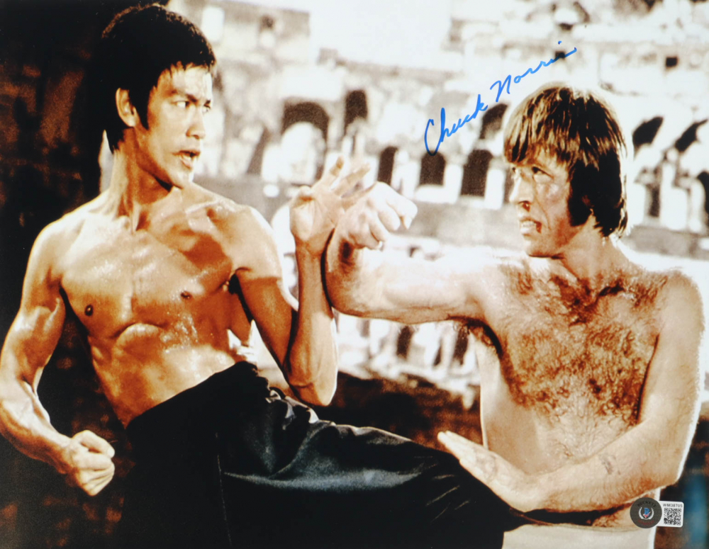 Chuck Norris Signed "The Way of the Dragon" 11x14 Photo (Beckett ...