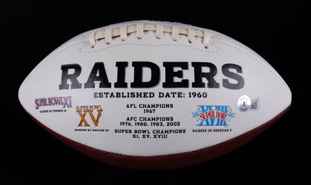 Davante Adams Signed Raiders Logo Football Inscribed "Commitment to ...