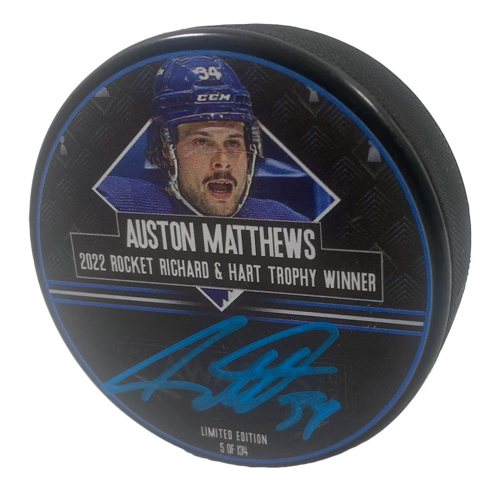 Auston Matthews Signed LE Hockey Puck (Fanatics) | Pristine Auction