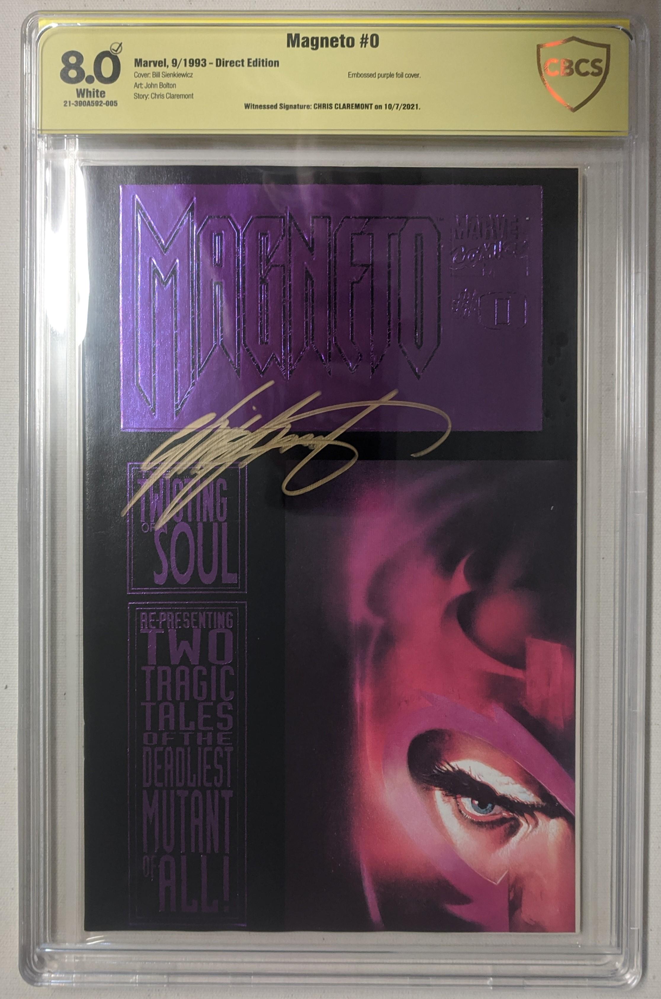 Chris Claremont Signed 1993 "Magneto" Issue #0 Marvel Comic Book (CBCS ...