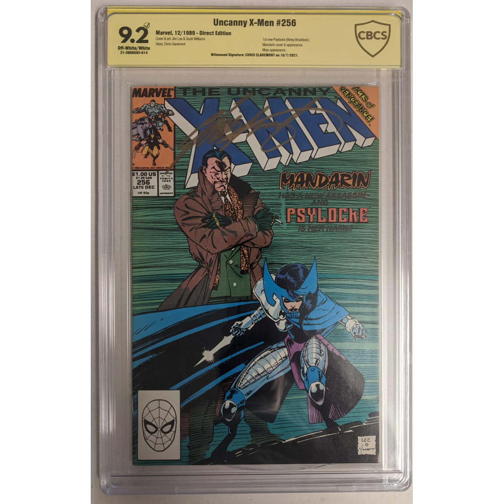 Chris Claremont Signed 1989 "Uncanny X-Men" Issue #256B Marvel Comic ...