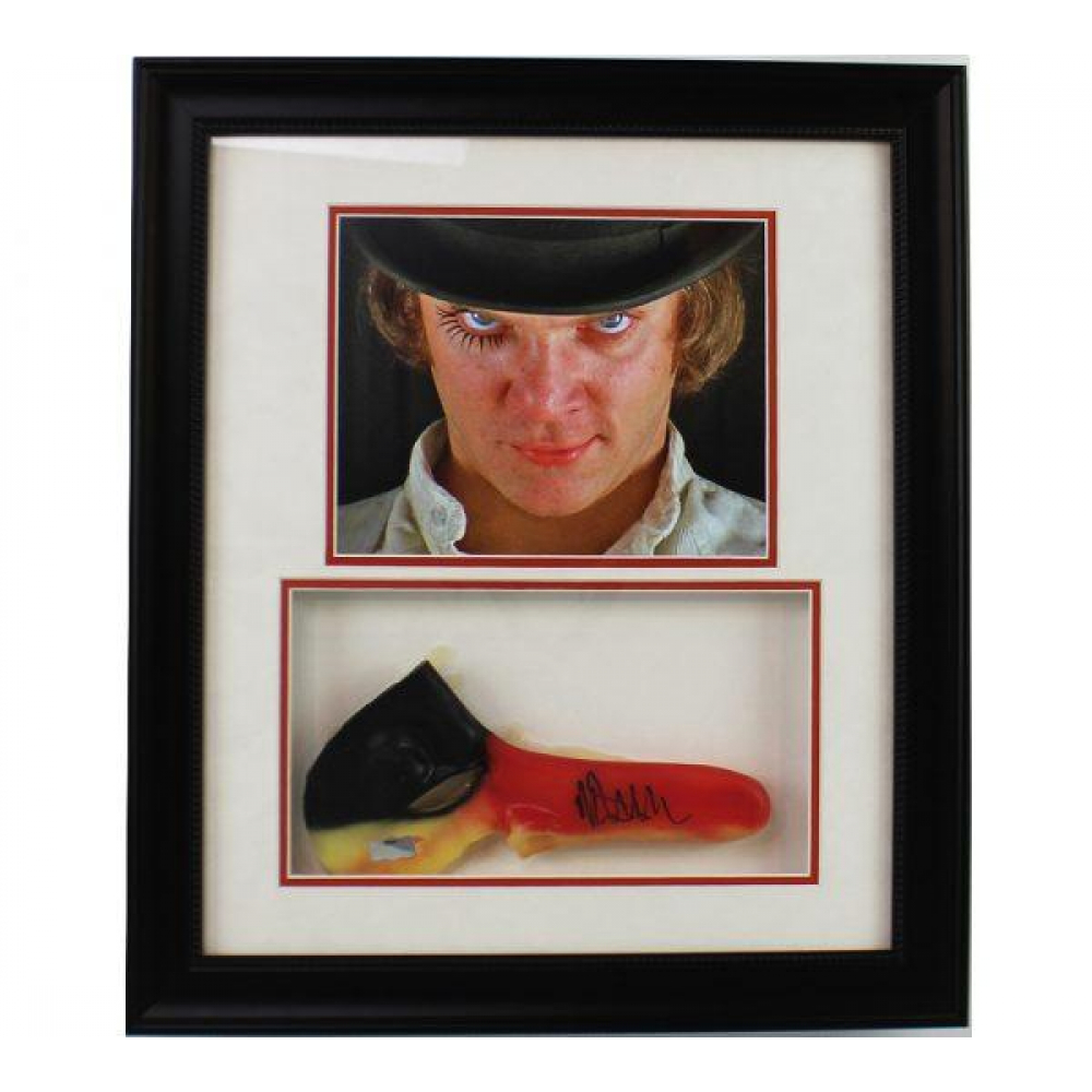 Malcom McDowell Signed "A Clockwork Orange" Mask Display with Photo ...