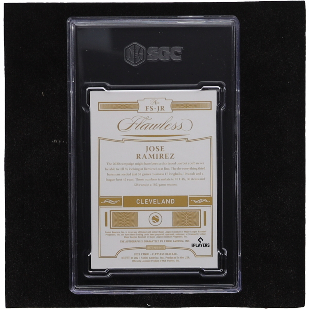 Jose Ramirez 2021 Panini Flawless Signatures Emerald #17 #3/3 (SGC 9 ...