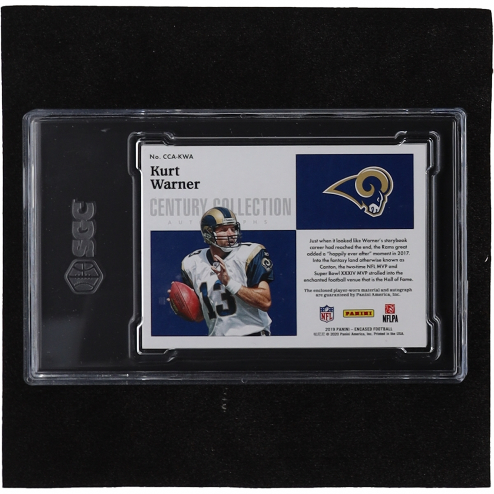 Kurt Warner 2019 Panini Encased Century Collection Material Autographs ...