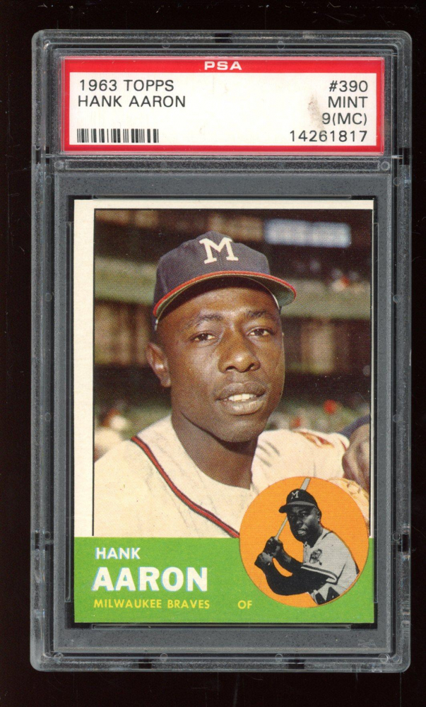 Hank Aaron 1963 Topps #390 (PSA 9 MC) | Pristine Auction