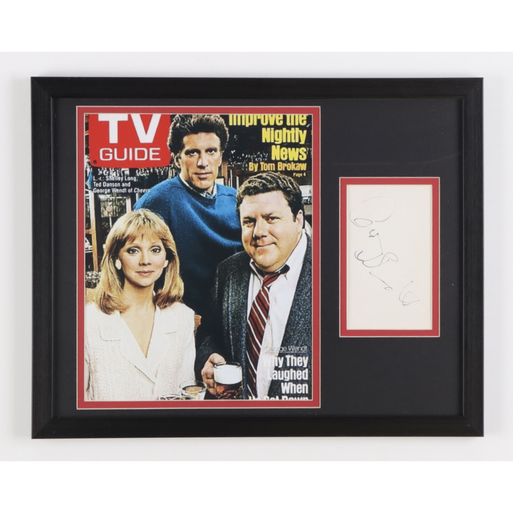 George Wendt Signed "Cheers" Custom Framed Cut with Photo (JSA ...