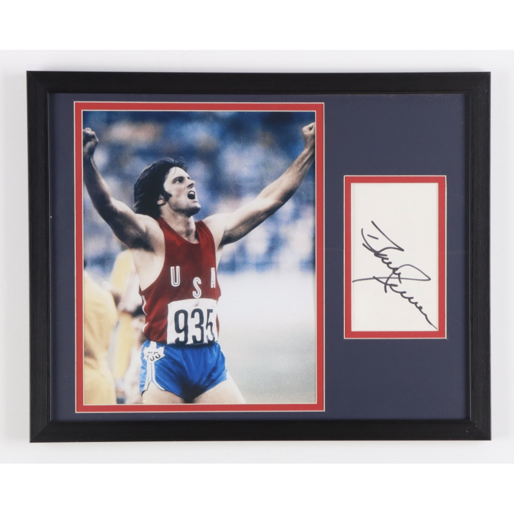 Bruce Jenner Signed Team USA Custom Framed Cut with Photo (JSA ...
