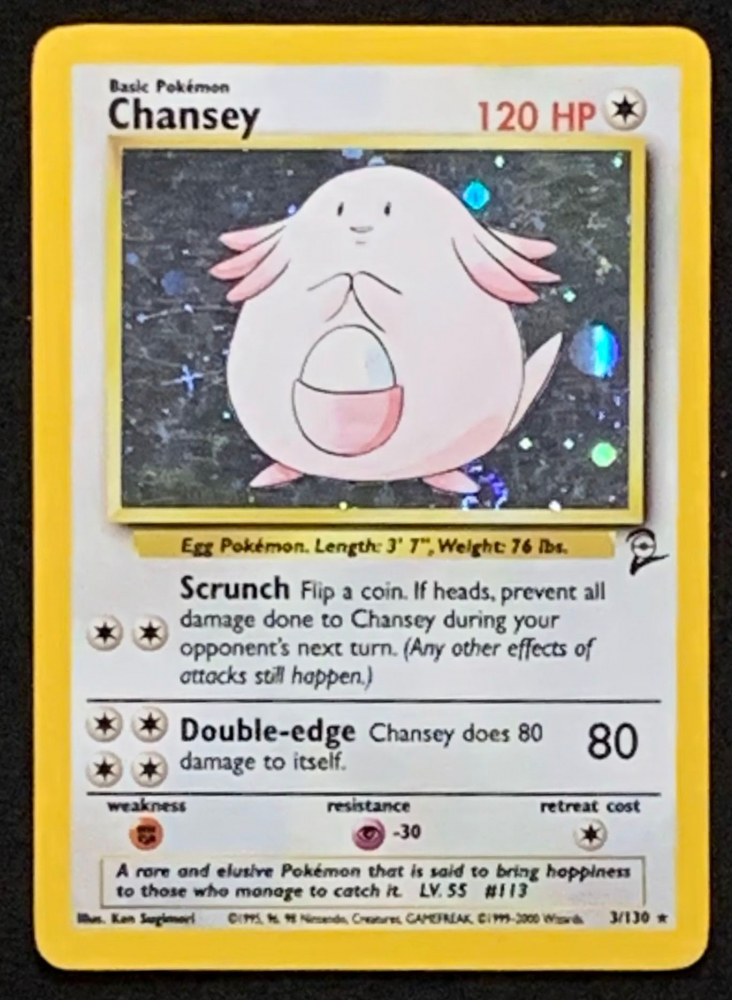 Chansey 2000 Pokemon Base 2 Unlimited #3 Holo | Pristine Auction