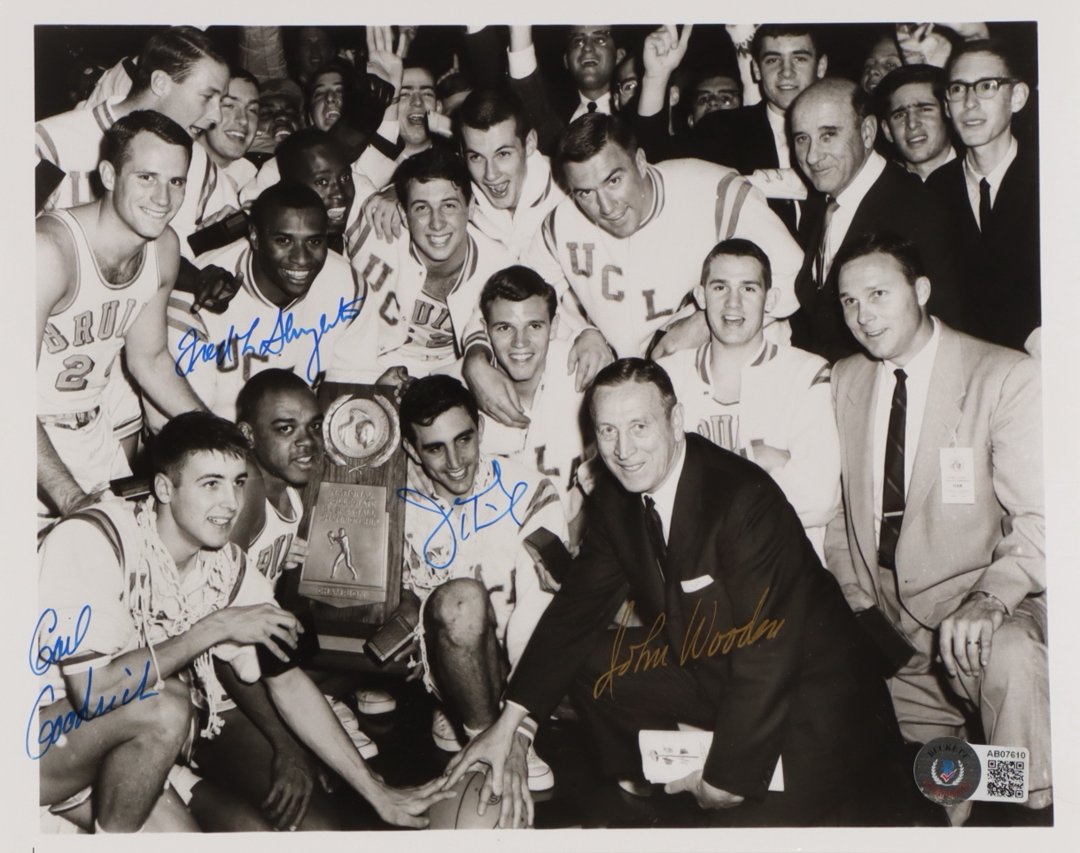 1963-64 UCLA Bruins 8x10 Photo Signed by (4) with John Wooden, Gail ...