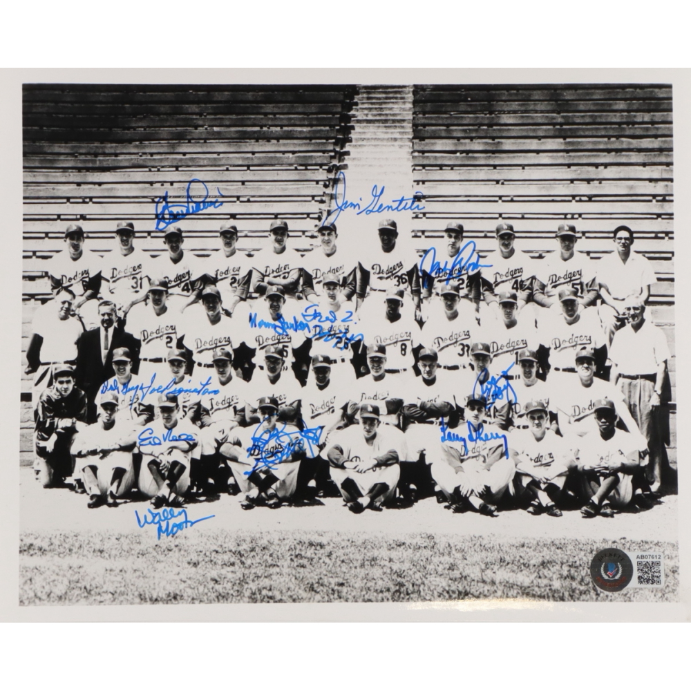 1958 Dodgers 8x10 Photo Signed by (12) with Clem Labine, Jim Gentile ...